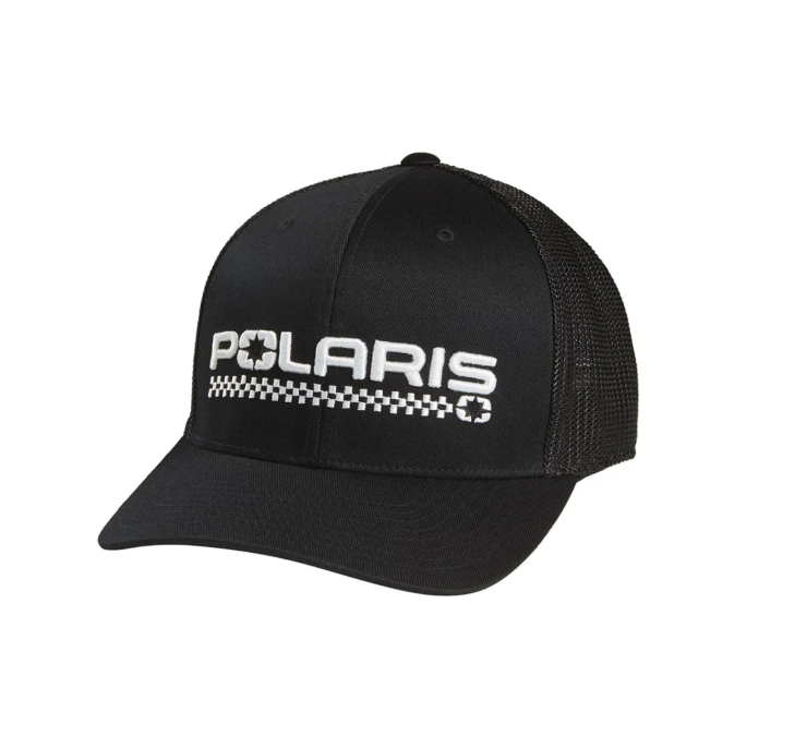 Polaris Black & White Checkered Baseball Hat Adjustable Snapback Cap ...