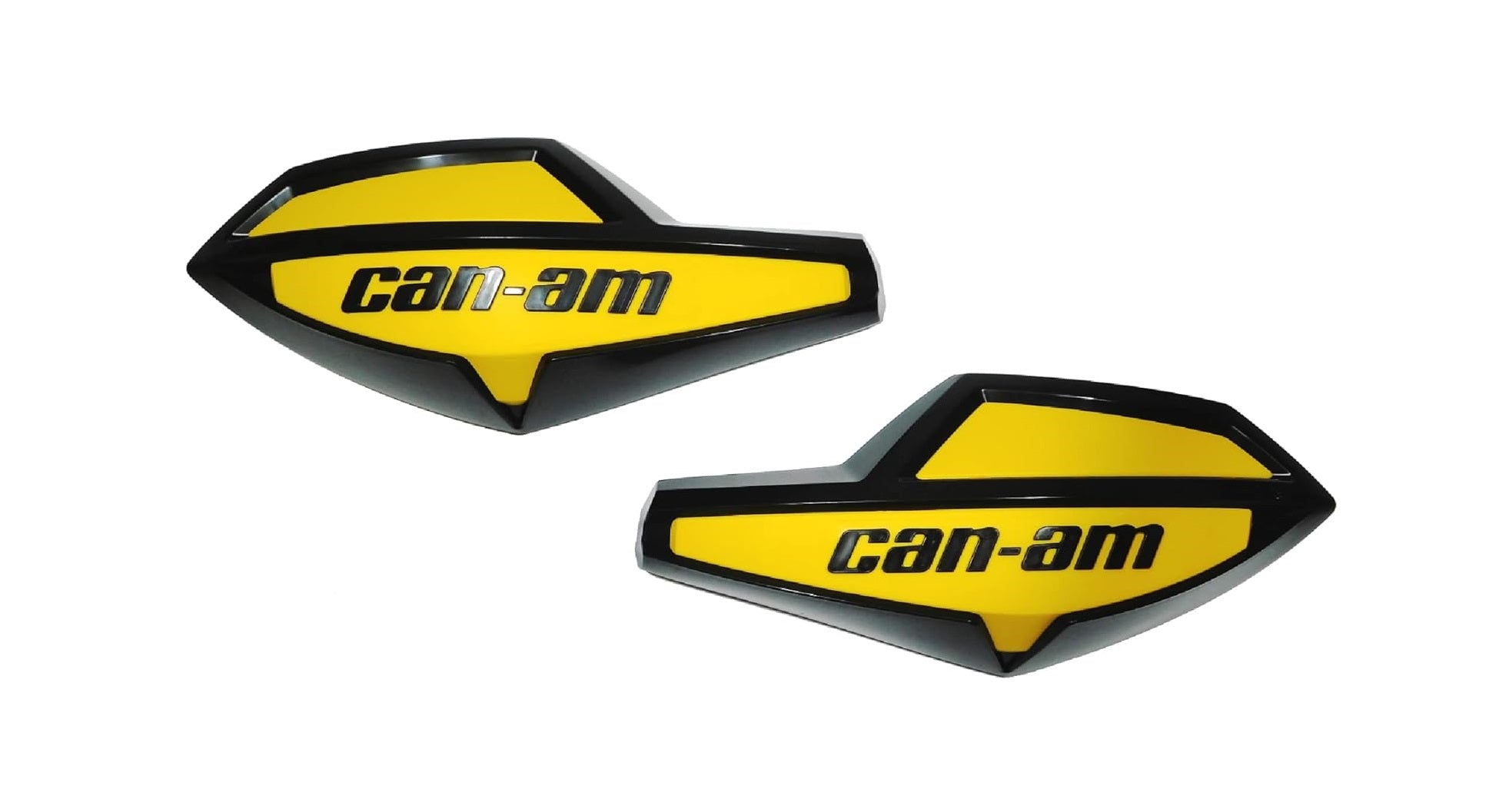 Can-Am Outlander ATV Black and Yellow Handlebar Wind Deflectors - 7150 ...