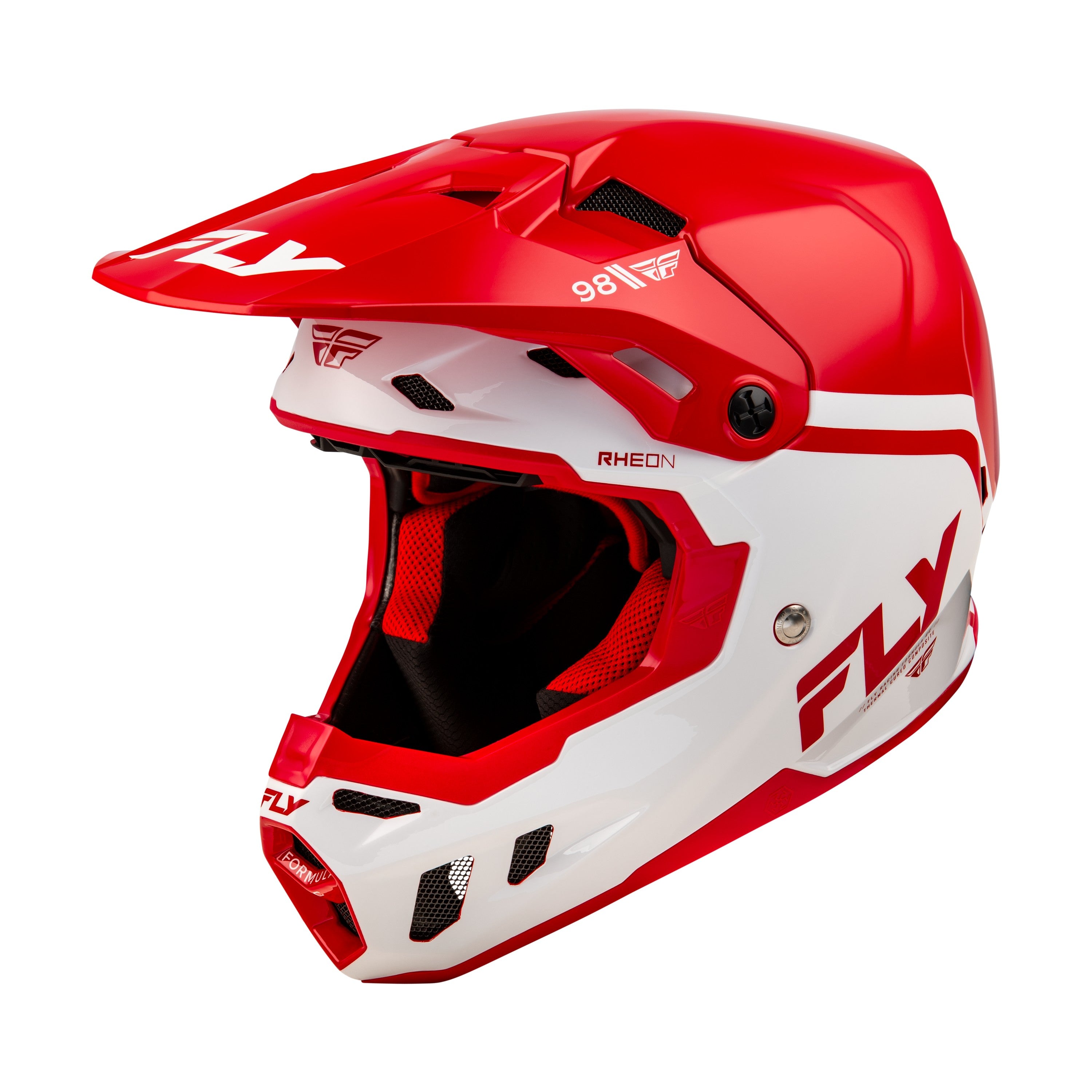 FLY RACING FORMULA CC OBJECTIVE HELMET RED/WHITE MD - 73-4347M – DDRV.com
