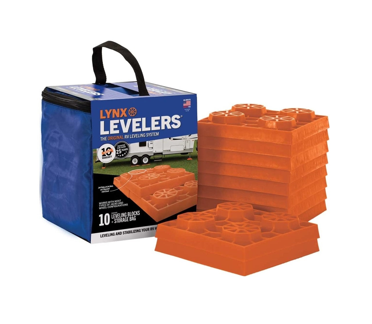 TRI-LYNX 00015D INTERLOCKING LYNX LEVELERS WITH STORAGE BAG - 10 PACK ...