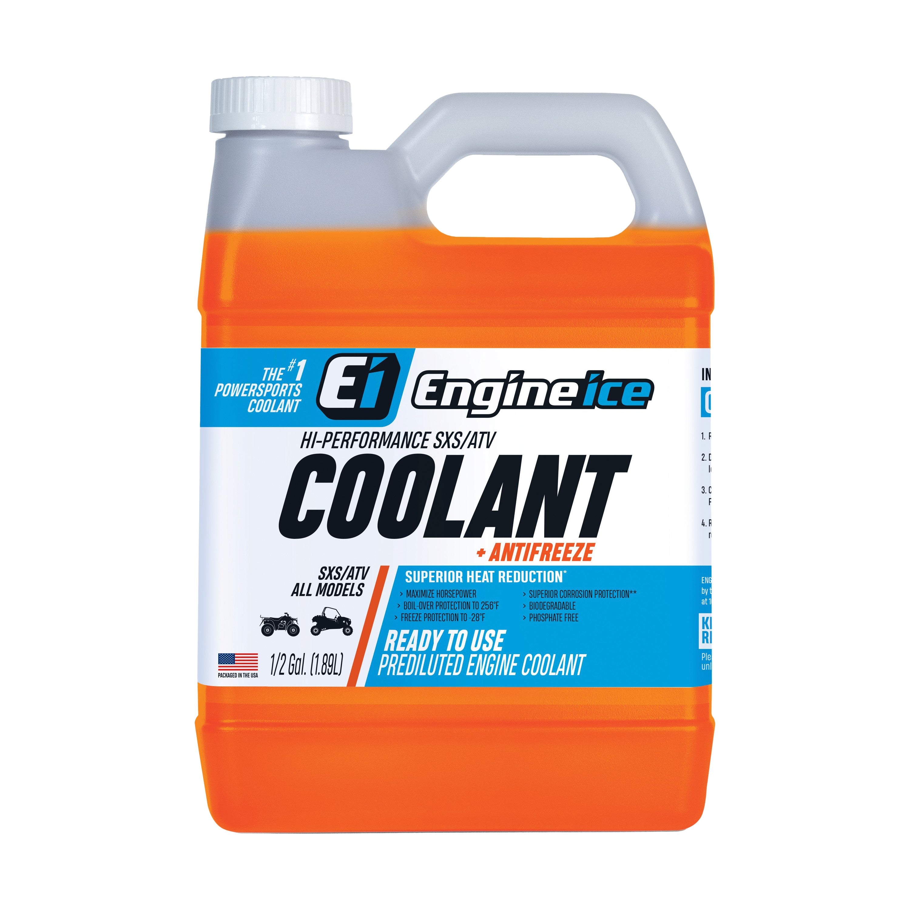 ENGINE ICE HI-PERFORMANCE SXS/ATV COOLANT + ANTIFREEZE 1/2 GAL - 83-01 ...